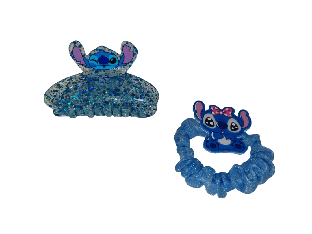 Personalized Adorable Stitch Hair Accessory Set with Pouch – 4-Piece ...